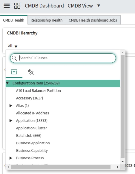 Solved: Only view the classes in cmdb dashboard hierarchy ... - ServiceNow Community
